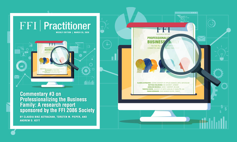 Commentary #3 on Professionalizing the Business Family: A research ...