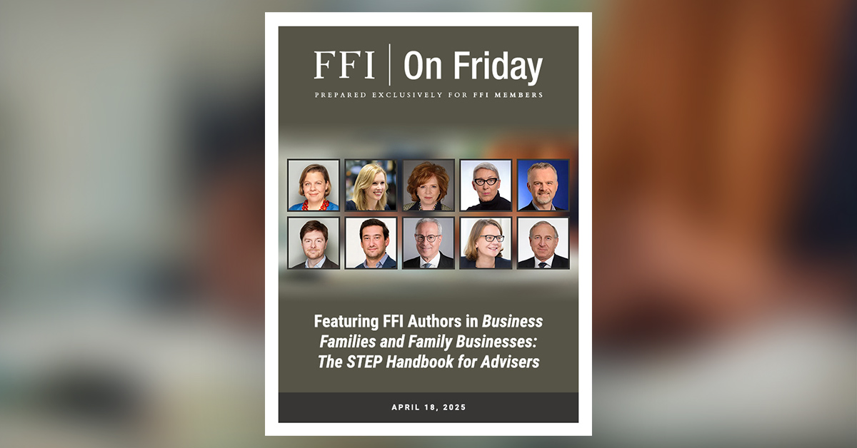 Featuring FFI Authors in Business Families and Family Businesses: The ...